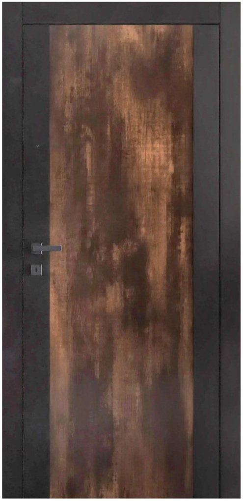 Interiérové dveře vasco doors NERO měď Průchozí rozměr: 70 x 197 cm, Orientace dveří: Pravé dveře