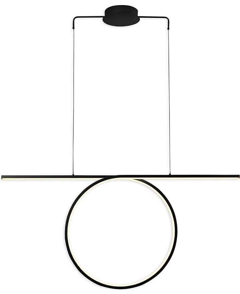 LED Lustr na lanku ODETTA LED/42W/230V 4000K černá