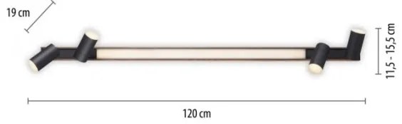 Paul Neuhaus 6121-79 - LED Stmívatelné svítidlo PURE 4xLED/4W/230V + LED/9W + DO