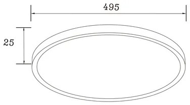 Stropní svítidlo světlé dřevo CCT LED CAMI 50 cm