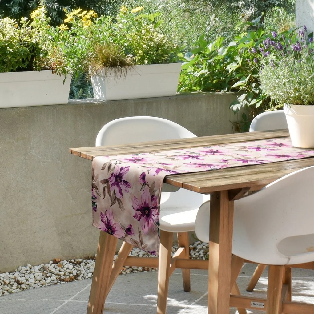 ZAHRADNÍ VODĚODOLNÝ BĚHOUN NA STŮL GARDEN 40X140 CM KVĚTY