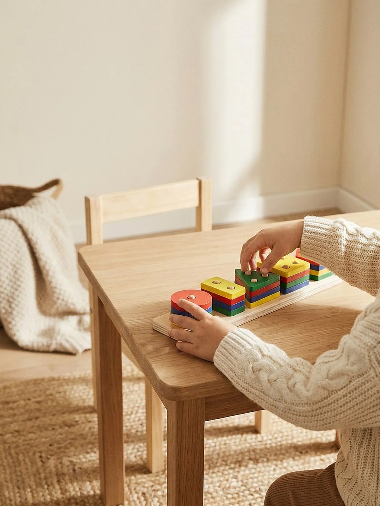 Sinsay - Dřevěné vzdělávací kostky ve tvaru sloupů 20 pack - vícebarevná