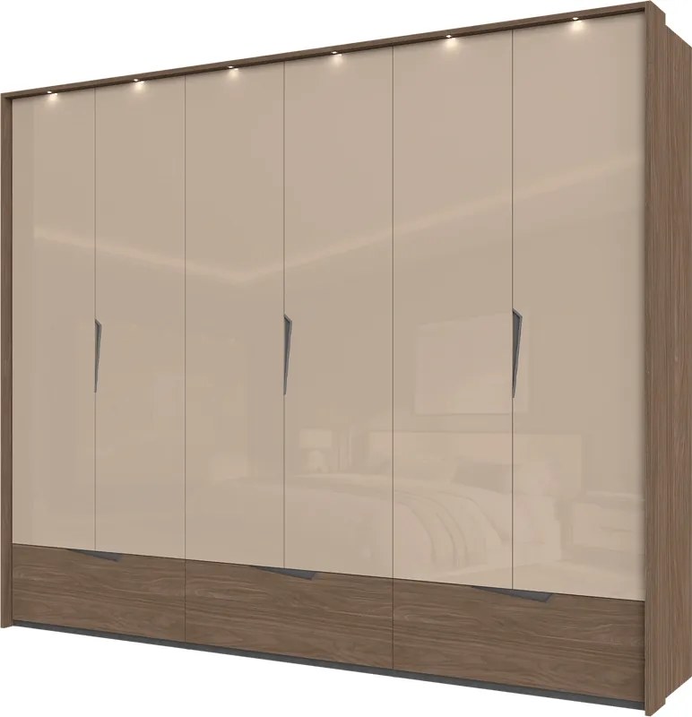 Šatní skříň P63B/LF s osvětlením - 277 × 226 × 60 cm