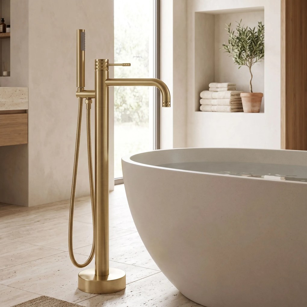 Rea, Volně stojící baterie Rea Lungo Diamond Brush Gold, REA-B2246
