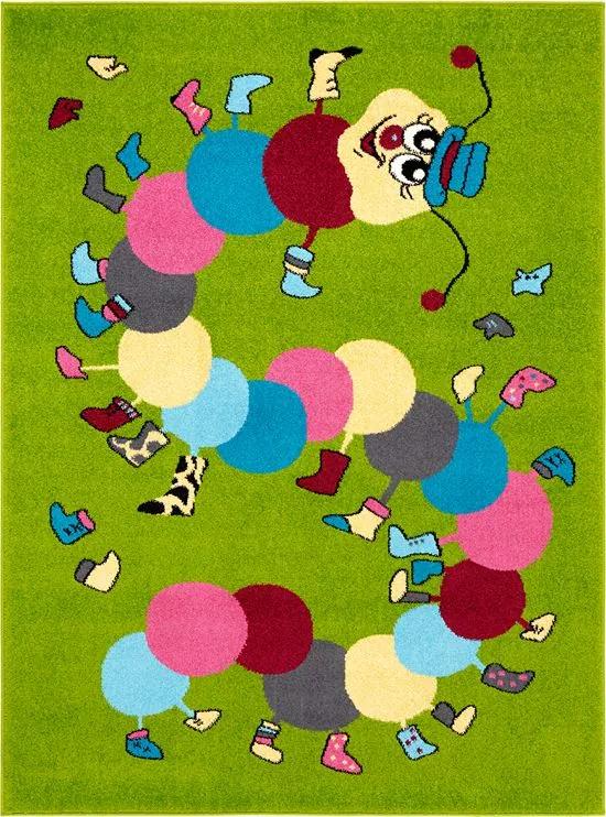 Dětský kusový koberec Agnella Funky TOP IWO zelený Rozměr: 240x330 cm