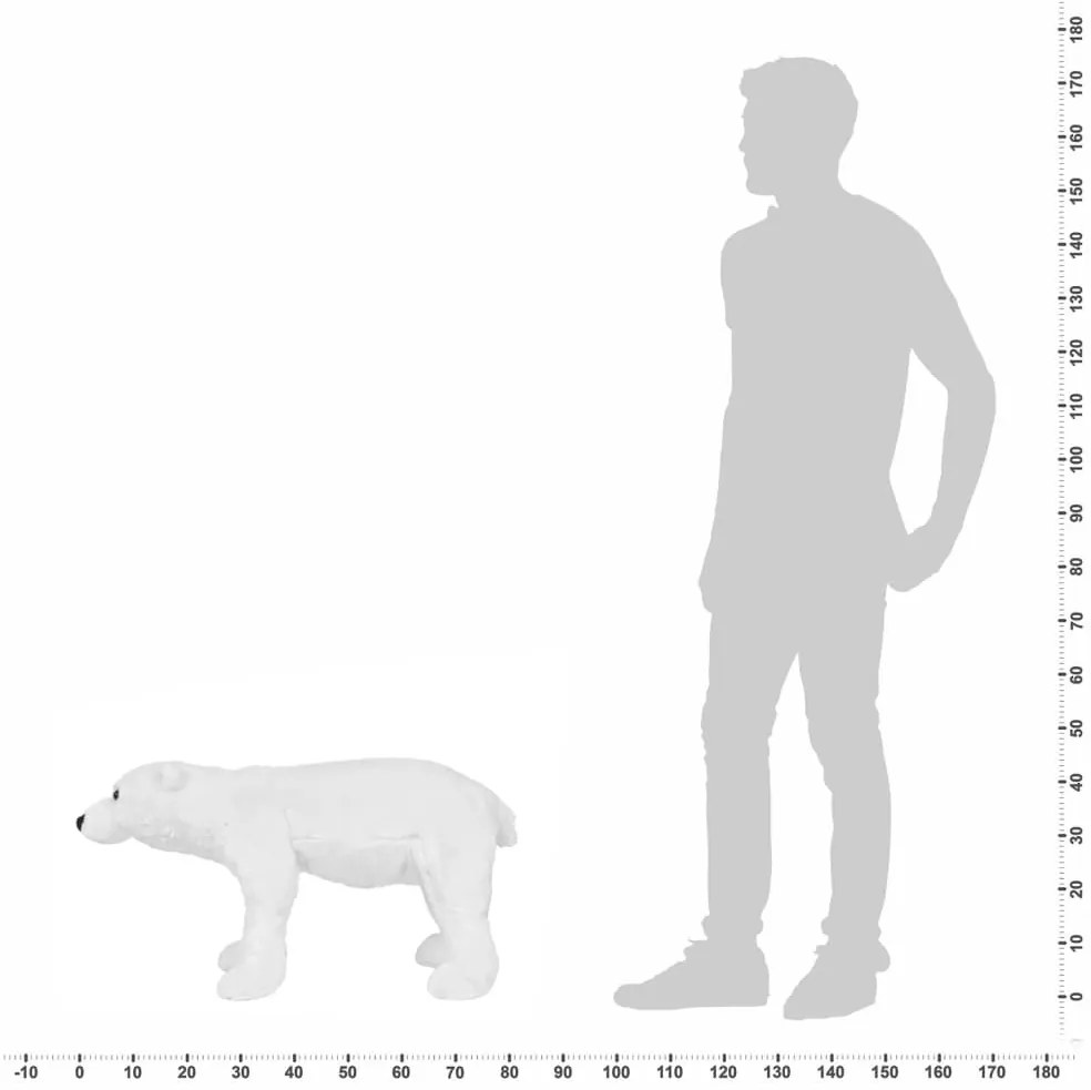 vidaXL Marketos Stojící plyšová hračka lední medvěd bílý XXL