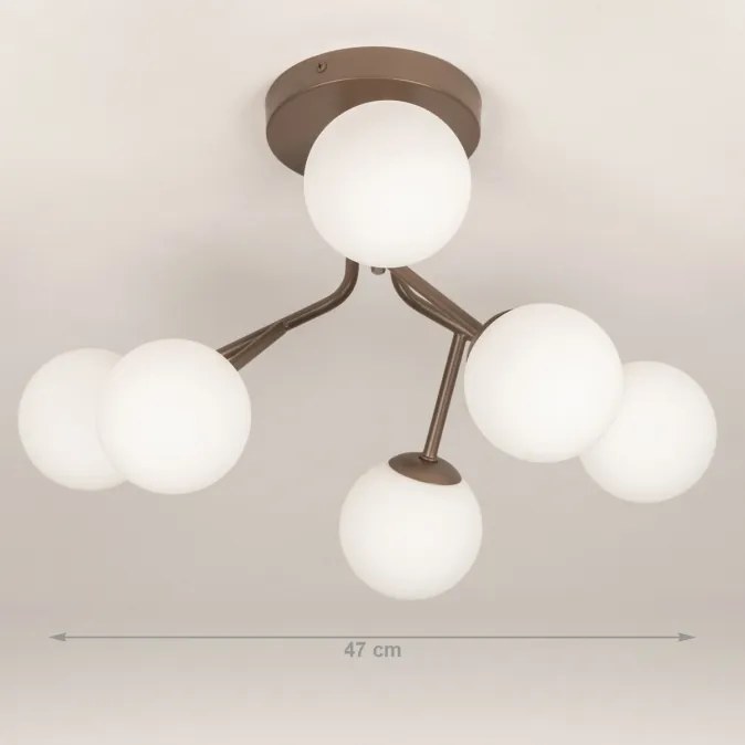 Stropní skleněné svítidlo Element 6 Brown
