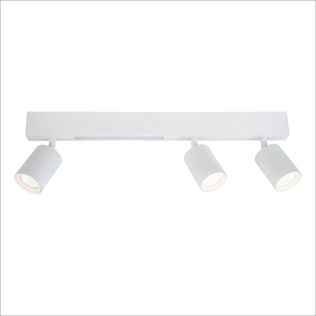 Stropní svítidlo Magnet, 3x bílé kovové stínítko + 1x LED 5W, w