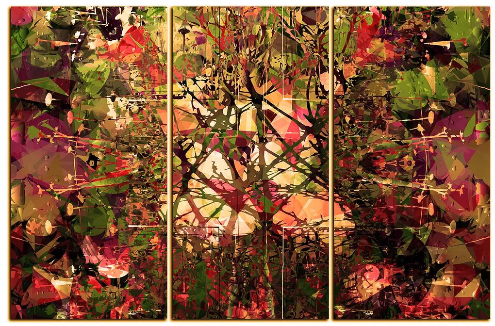 Obraz na plátně - Květinové grungy pozadí 1108FB (90x60 cm  )