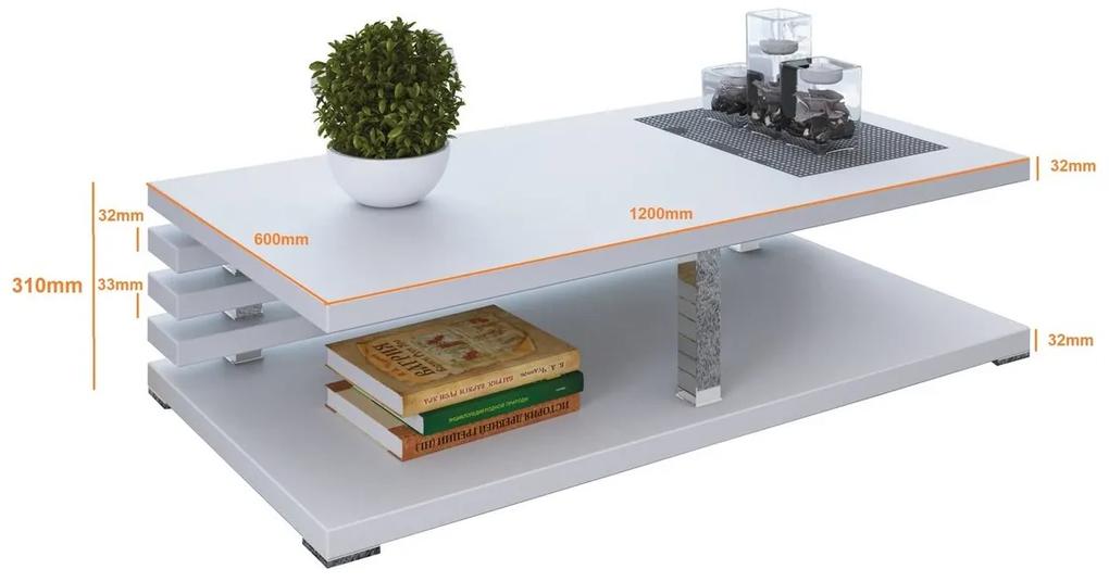 Casarredo - Komfort nábytek Konferenční stolek ARGANIL bílá lesk