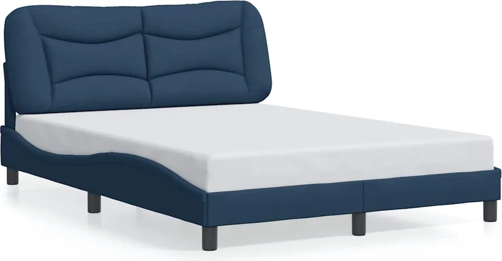 Rám postele bez matrace Hvar modrý 140 x 190 cm textil 3207771