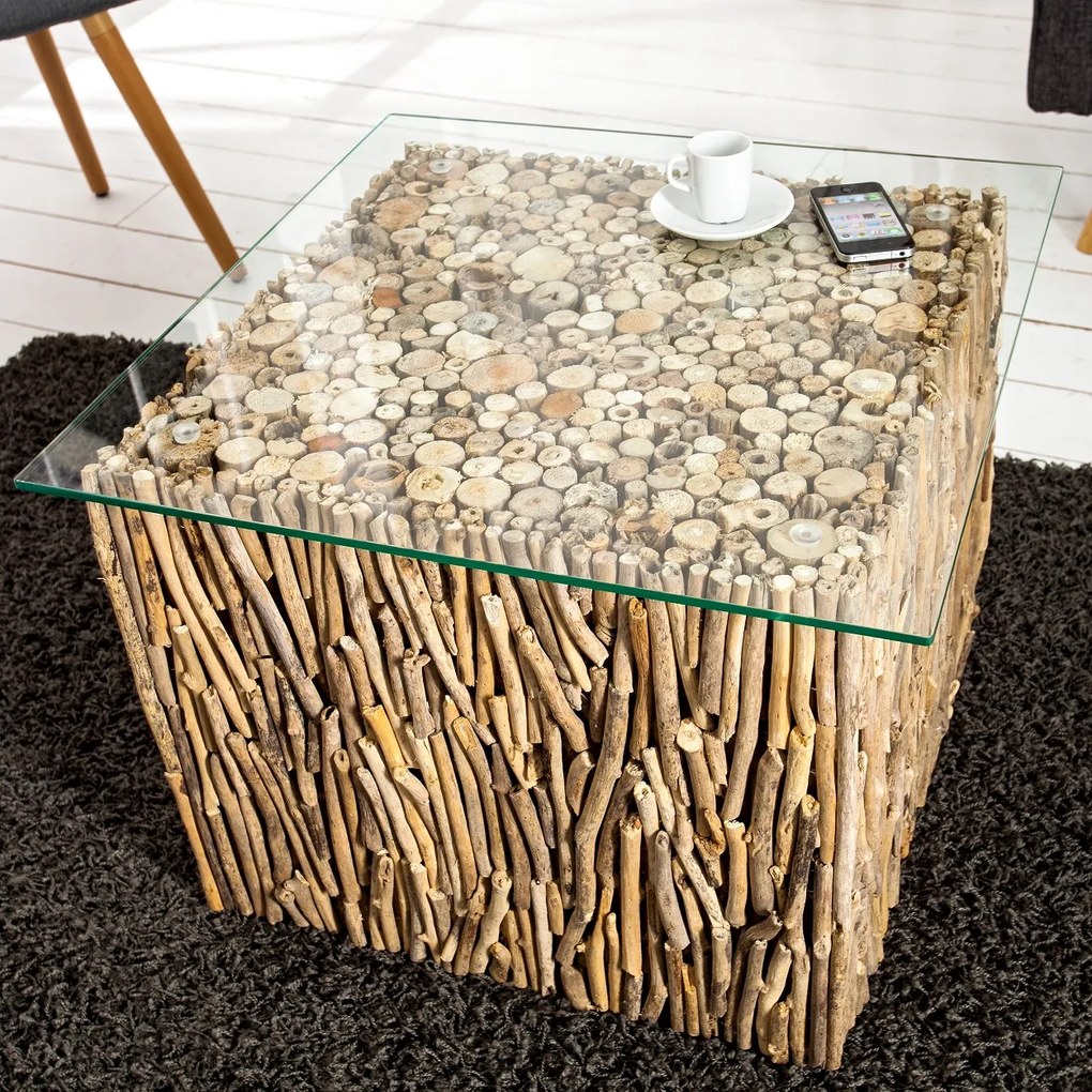 Bighome - Konferenčný stolík FOZ, 45 cm - prírodná