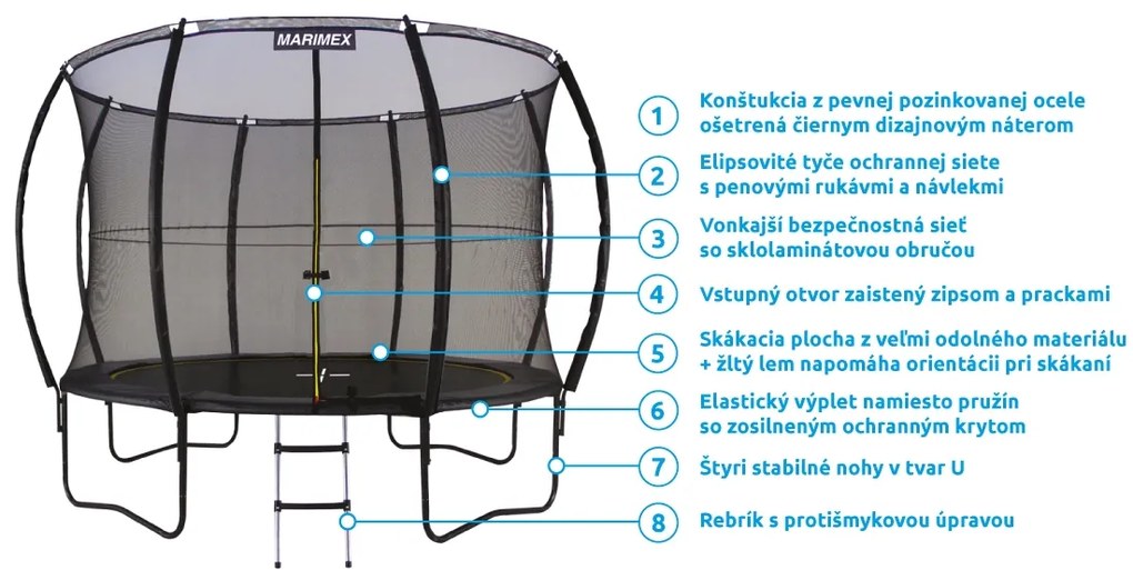 Marimex Comfort 366 cm + ochranná síť + schůdky