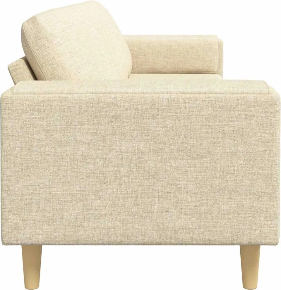 Pohovka do obývacího pokoje Krémová 250 x 77 x 76 cm Polyester 3335087