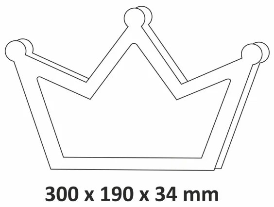 LED Dětské nástěnné svítidlo LED/2xAA růžová korunka