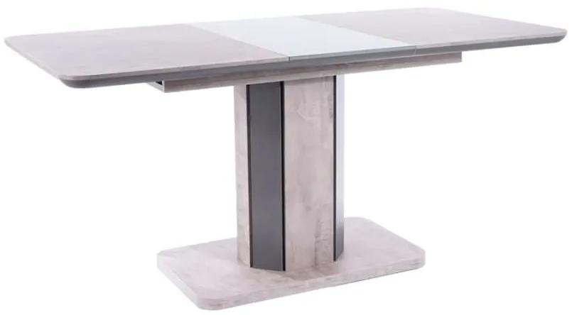 MAXIVA Jídelní stůl rozkládací - HEXON, 120x80, beton/grafit