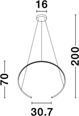 Závěsné LED svítidlo NOVA LUCE BREDA 30W 3000K 9010021