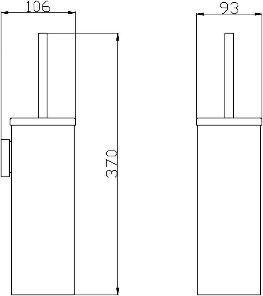 Slezák - RAV WC štětka, válcová, rovná COLORADO - , Chrom