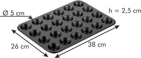 TESCOMA Forma 24 mini muffinů DELÍCIA 38 x 26 cm