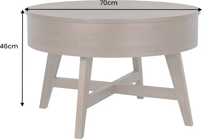 Designový konferenční stolek Rajnish 70 cm hnědé mango