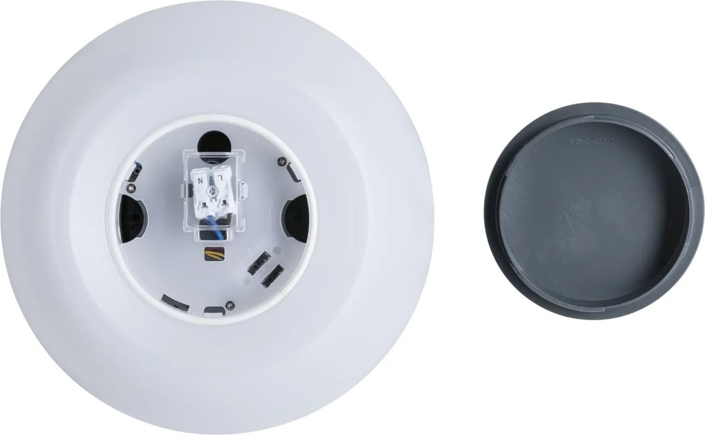 P 94955 LED venkovní nástěnné svítidlo Aureva IP65 kruhové 220mm 2200 - 4000K 20,5W 230V antracit/bílá polykarbonát - PAULMANN