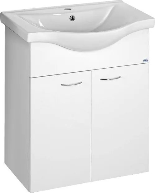 Aqualine Aqualine, KERAMIA FRESH umyvadlová skříňka 60,6x74x33,7cm, bílá, 50063A