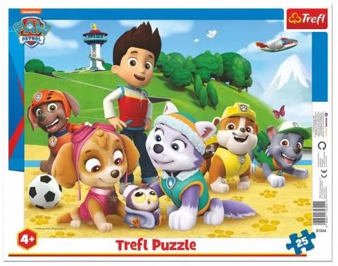 Trefl Puzzle deskové Paw Patrol/Tlapková patrola na stopě 37x29cm 25 dílků