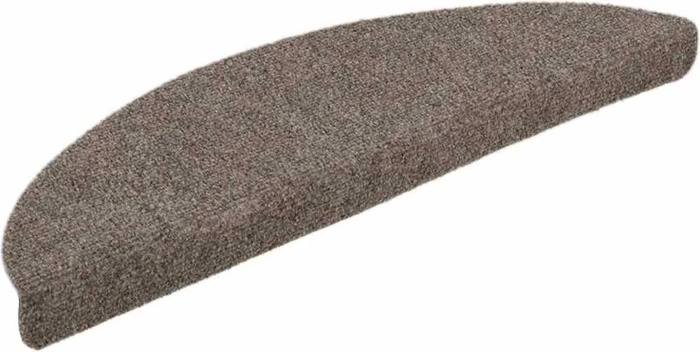 Schodové rohože samolepicí 10 ks 56 x 17 x 3 cm béžové půlkulaté 149693