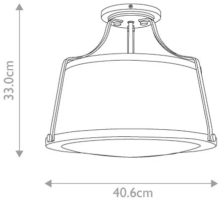 Hinkley HK-CHARLOTTE-SF-BC - Přisazený lustr CHARLOTTE 3xE27/75W/230V mosaz