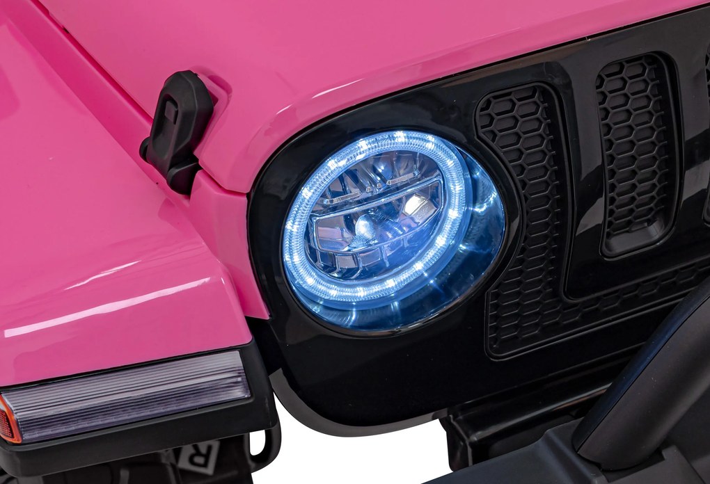 Ramiz Terénní auto OFF-ROAD 3.0 pro děti růžové + dálkové ovládání + pomalý start + pásy + LED a zvuky