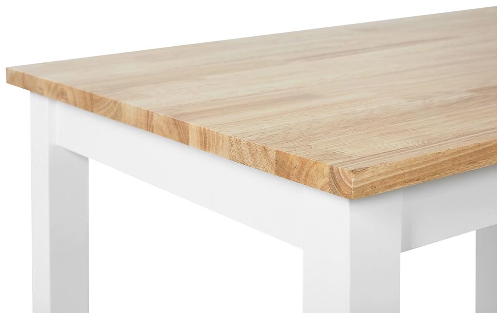 Jídelní stůl 60 x 80 cm světlé dřevo s bílou BATTERSBY Beliani