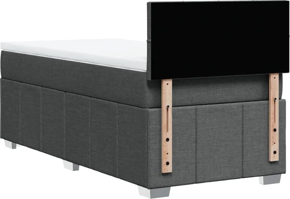 Box spring postel s matrací tmavě šedá 90x190 cm textil 3286924