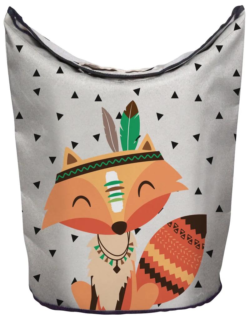 Koš na prádlo a hračky indian fox (80l)