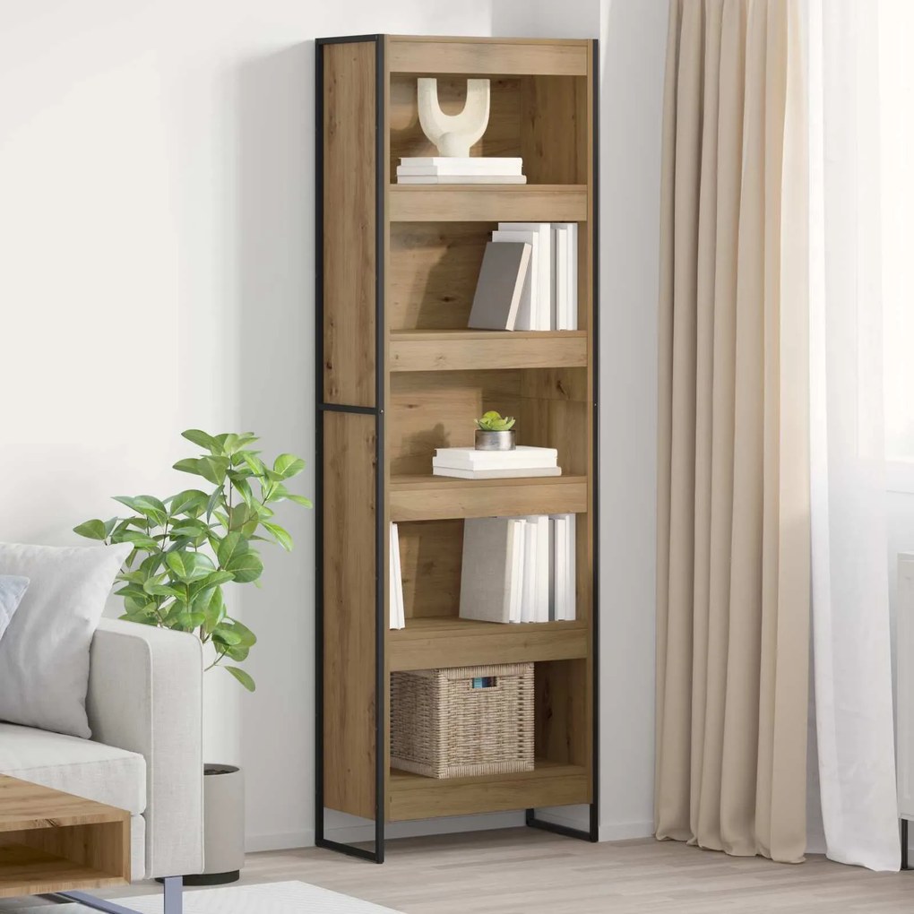Knihovna 60 x 30 x 189,5 cm Kompozitní dřevo Umělecký dub 3403003