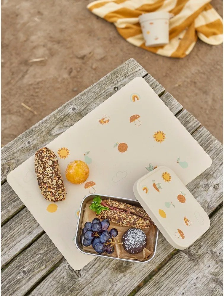 Nerezový dětský svačinový box ve stříbrné barvě Agnes – Bloomingville Mini