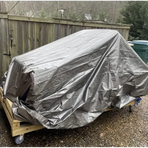 Krycí plachta s kovovými oky Gardlov 24652 120g/m2, 3x4m, stříbrná