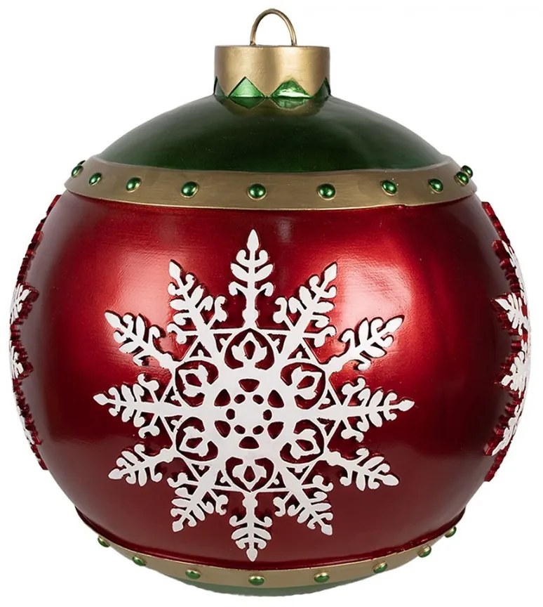 Veliká vánoční dekorace červená vánoční ozdoba - Ø 39*44 cm