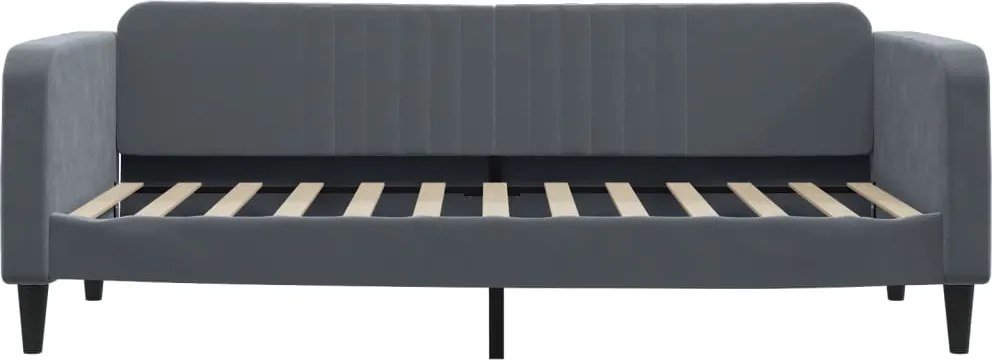 Válenda s přistýlkou tmavě šedá 100 x 200 cm samet 3197071