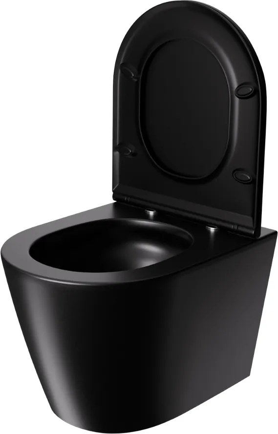 UPTrend Závěsný WC komplet bez příruby AMARO VORTEX TR2217R‑U18 včetně Soft-Close sedátka, černá mat