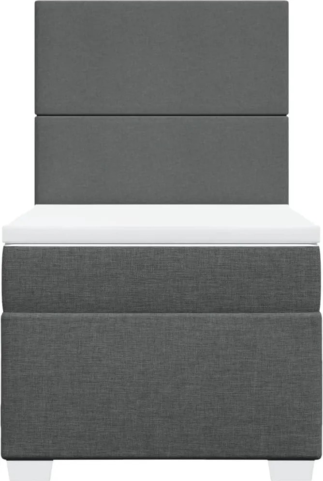 Box spring postel s matrací tmavě šedá 90x190 cm textil 3292637