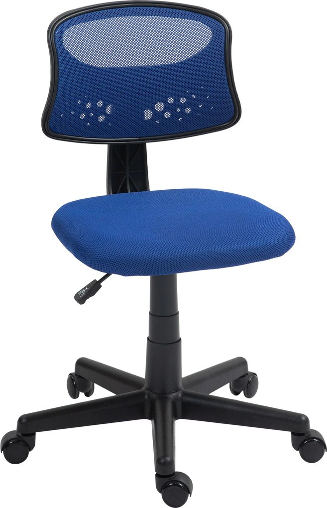 HOMCOM Ergonomická kancelářská židle bez područek, otočná kancelářská židle s prodyšným síťovinovým opěradlem, nastavitelná výška, nosnost 120 kg, mod