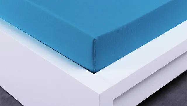 XPOSE ® Jersey prostěradlo Exclusive dvoulůžko - modrá 200x200 cm