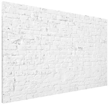 ALLboards magnetický obraz na stěnu bez rámu 40 x 60 cm - fotoobraz bílá cihlová zeď