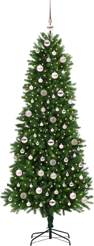 Vánoční stromeček s 300 LED diodami s stojanem Zelená 240 cm PE 3396351