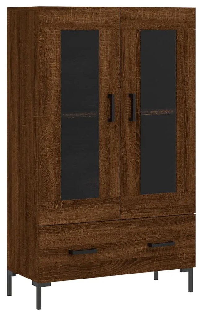 Skříň highboard hnědý dub 69,5 x 31 x 115 cm kompozitní dřevo - Default Title