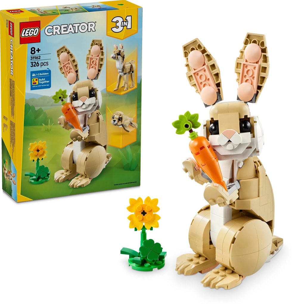 Lego creator 3 v 1 31162 roztomilý králíček 5702017822372