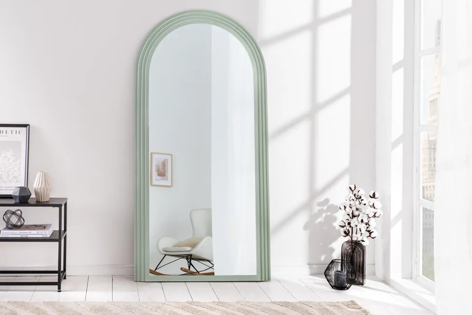 Designové nástěnné zrcadlo Simeone zelená 160cm