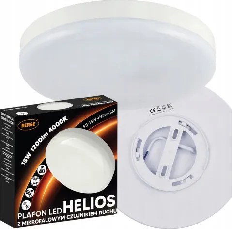 BERGE LED stropní svítidlo s pohybovým senzorem 15W - IP40 - neutrální barva