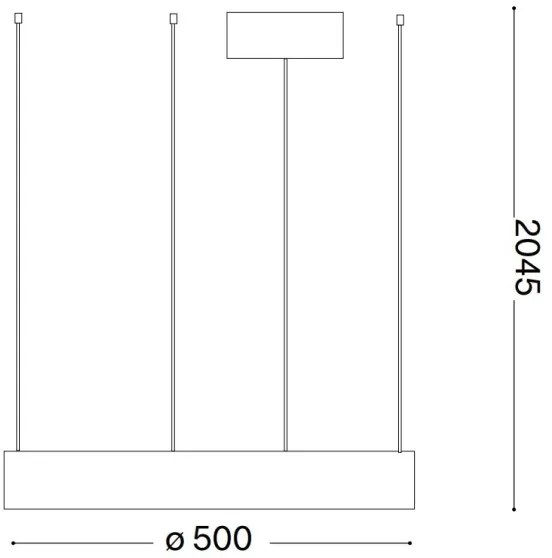 Ideal Lux - LED Lustr na lanku ORACLE LED/28W/230V 3000K pr. 50 cm CRI 90 bílá