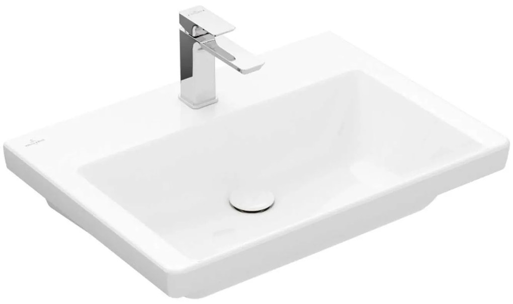Villeroy & Boch Subway 3.0 - Umyvadlo 65x47 cm, bez přepadu, otvor pro baterii, CeramicPlus, Stone White 4A7068RW